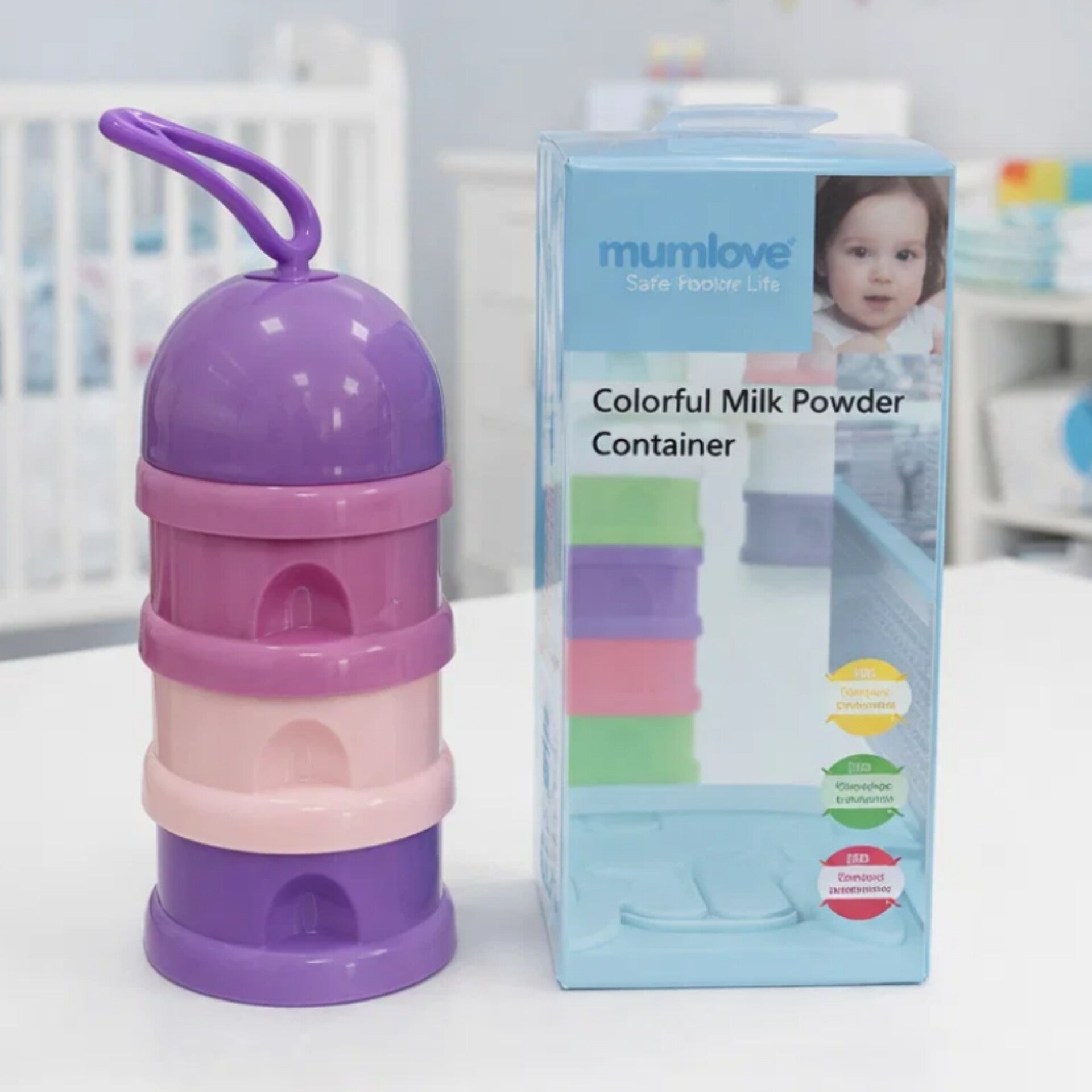 Mumlove - 3 Layer - Milk Powder Container - Purple– The Babies Store