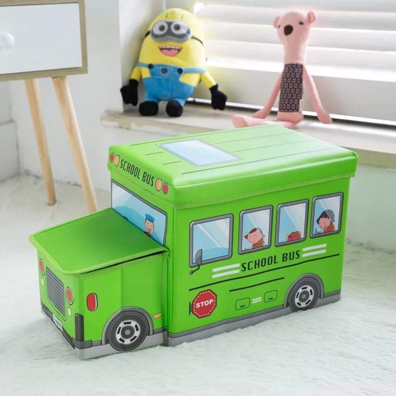 School Bus Toy Box Green The Babies Store